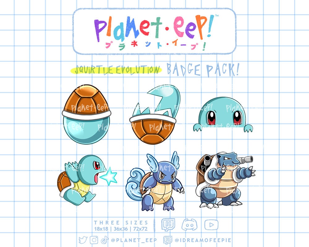 Poki Sub Badges Squirtleevolution Egg Sub Badges Twitch Sub Badges ...