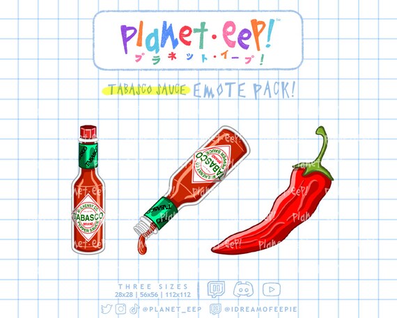 Spicy Emotes Chili Pepper Emotes Hot Sauce Emotes Food - Etsy