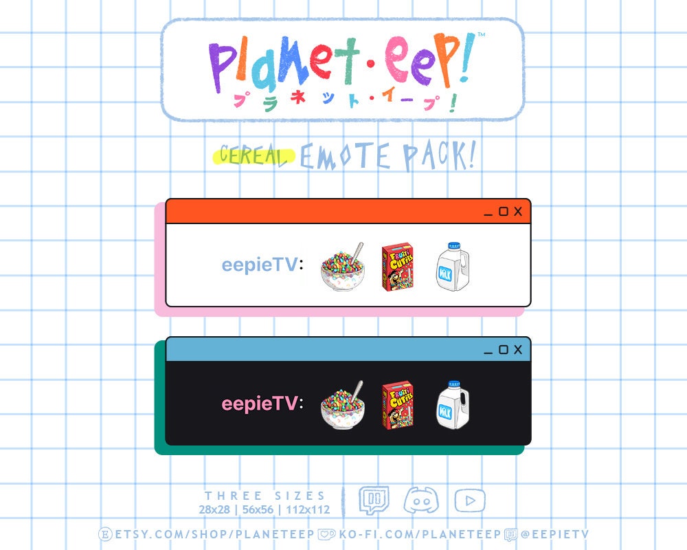 Cereal Emotes | Breakfast Emotes | Food Emotes | Twitch Emotes ...