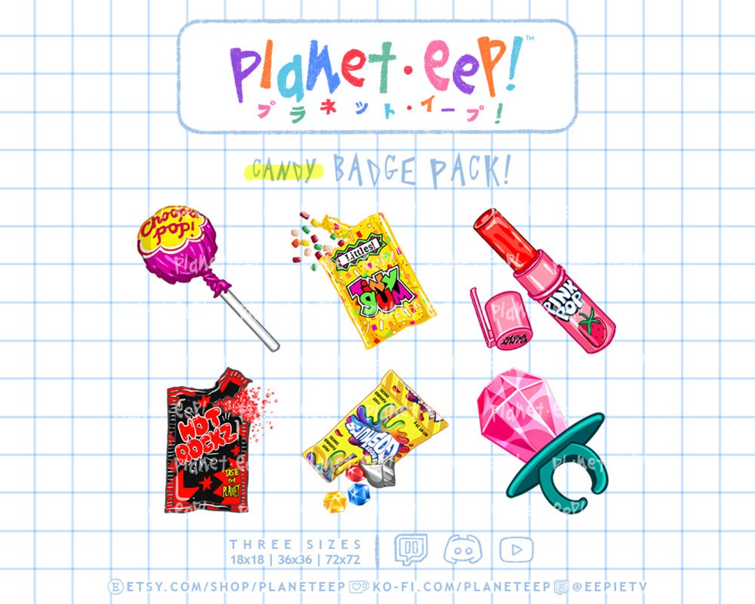 Candy Badges | Candy Sub Badges | Candy Bit Badges | 90s Nostalgia ...
