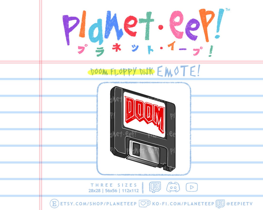 Doom Floppy Disk Emote | Gamer Emote | Twitch Emote | Discord Emote ...