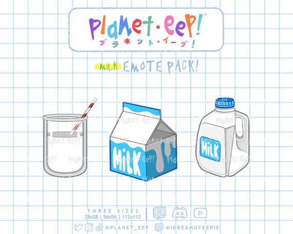 Milk Emotes Milk Carton Emotes Drink Emotes Twitch - Etsy Australia