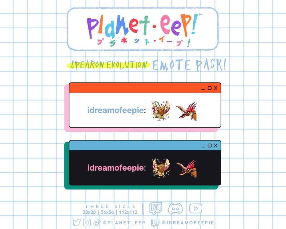 Poki Emotes Spearowevolution Bird Emotes Metal Emote - Etsy Hong Kong