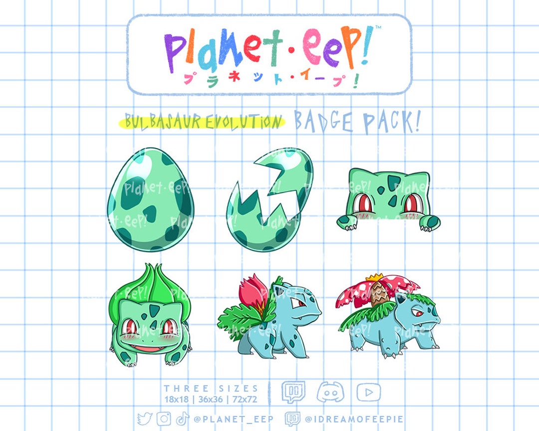Poki Sub Badges | Bulbasaurevolution | Egg Sub Badges | Twitch Sub ...