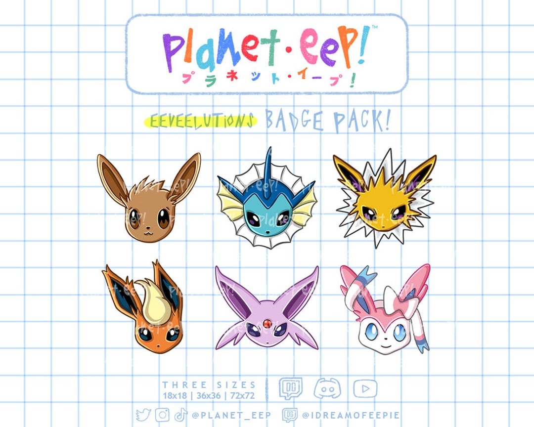 Poki Sub Badges | Ieeveelutionsi | Twitch Sub Badges | Twitch Bit ...