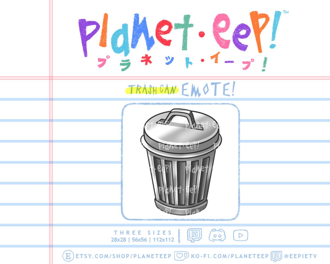 Trash Can Emote | Garbage Emote | Bin Emote | Twitch Emote | Discord ...