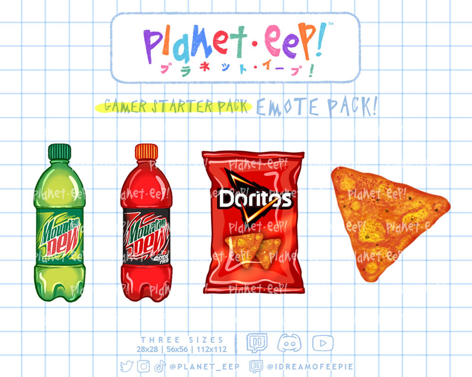 Soda Emotes Chip Emotes Food Emotes Gamer Emotes - Etsy