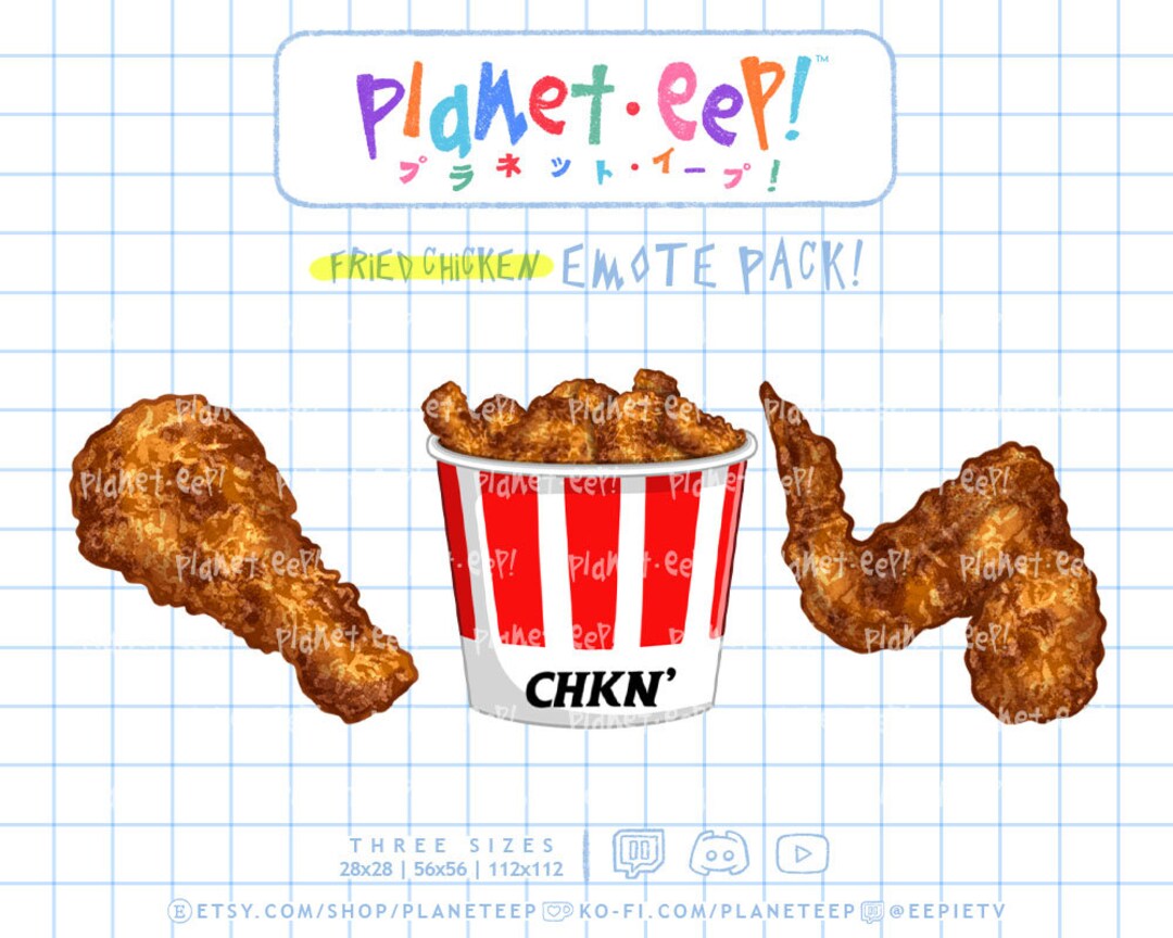 Fried Chicken Emotes | Food Emotes | Twitch Emotes | Discord Emotes ...