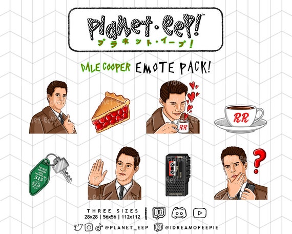 Twin Peaks Emotes Dale Cooper Emotes David Lynch Twitch - Etsy