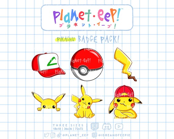Poki Sub Badges Ipikachui Twitch Sub Badges Twitch Bit - Etsy