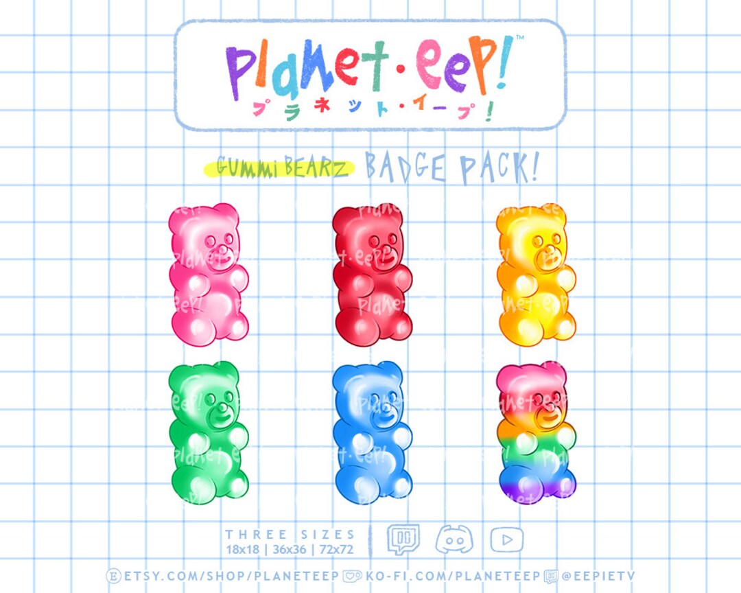 Candy Badges | Fruit Snack Sub Badges | Gummi Bit Badges | Twitch ...