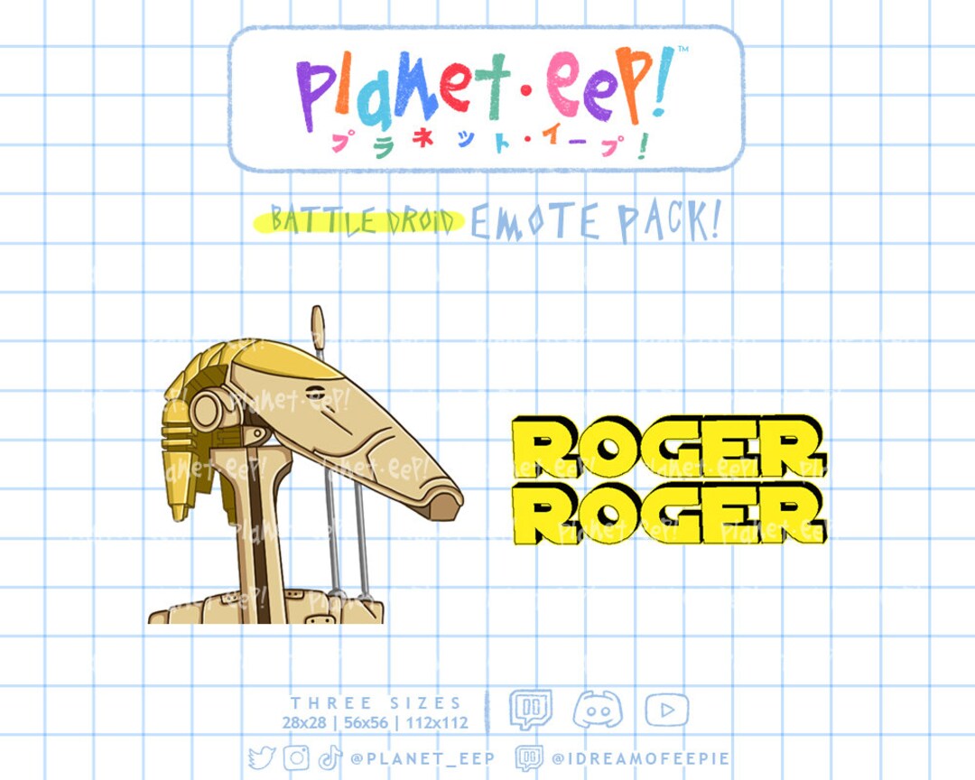 Roger Roger Emote Android Emote Twitch Emote Discord - Etsy
