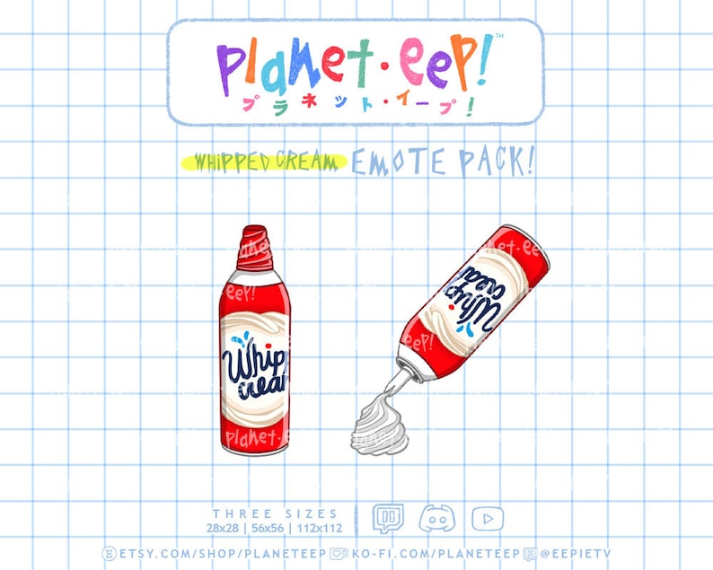 Whip Cream Emotes | Whipped Cream Emotes | Dessert Emotes | Food Emotes ...