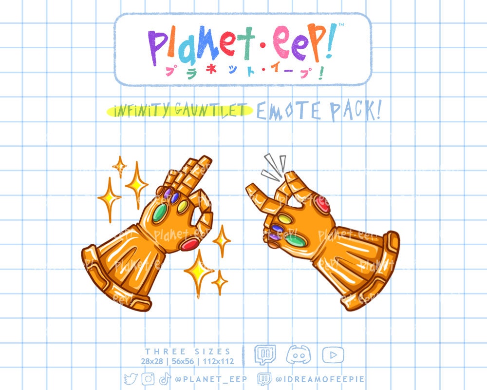 Superhero Emotes Gold Gauntlet Emotes the Mad Titan Emotes - Etsy