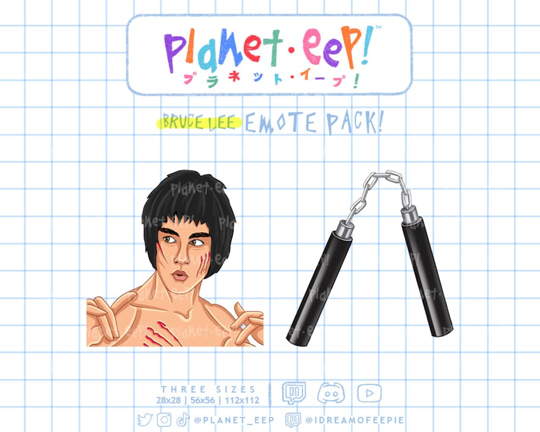 Bruce Lee Emotes | Nunchucks Emote | Martial Arts Emotes | Twitch ...