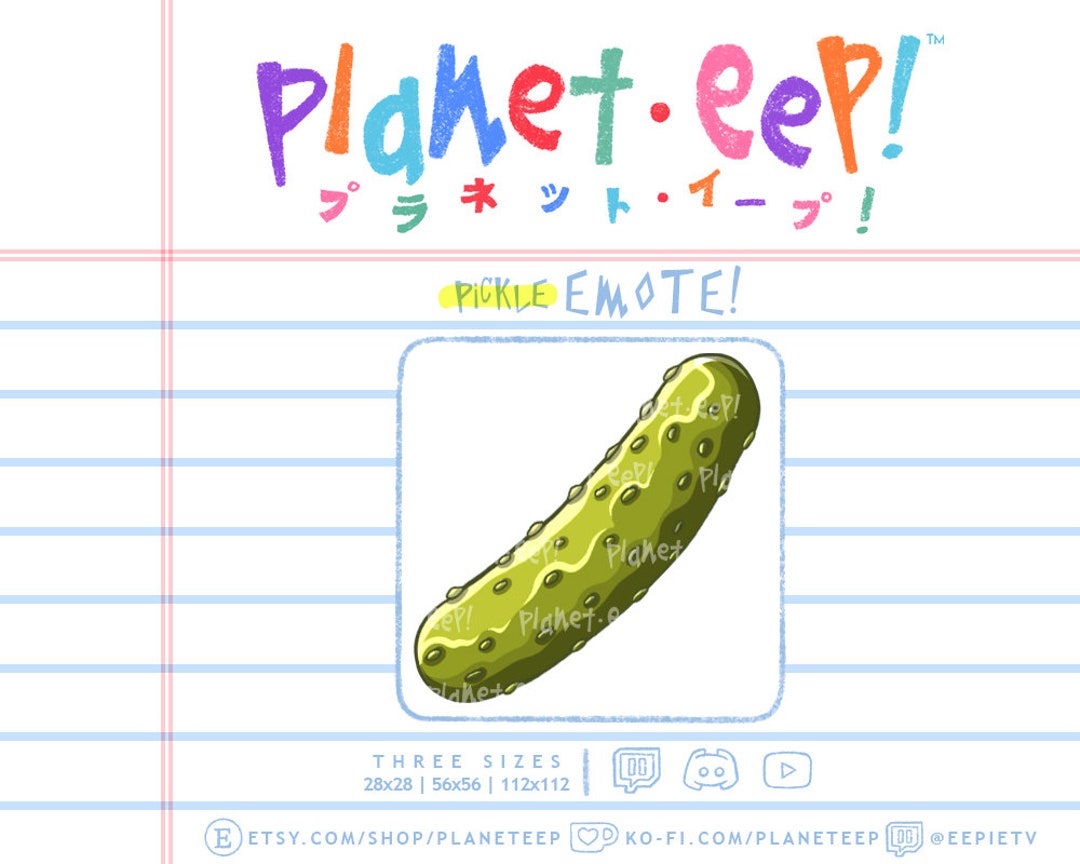 Pickle Emote | Cucumber Emote | Food Emote | Twitch Emote | Discord ...
