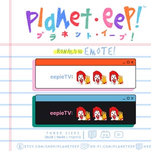 Ronald Emote | Clown Emote | Hi Emote | Twitch Emote | Discord Emote ...
