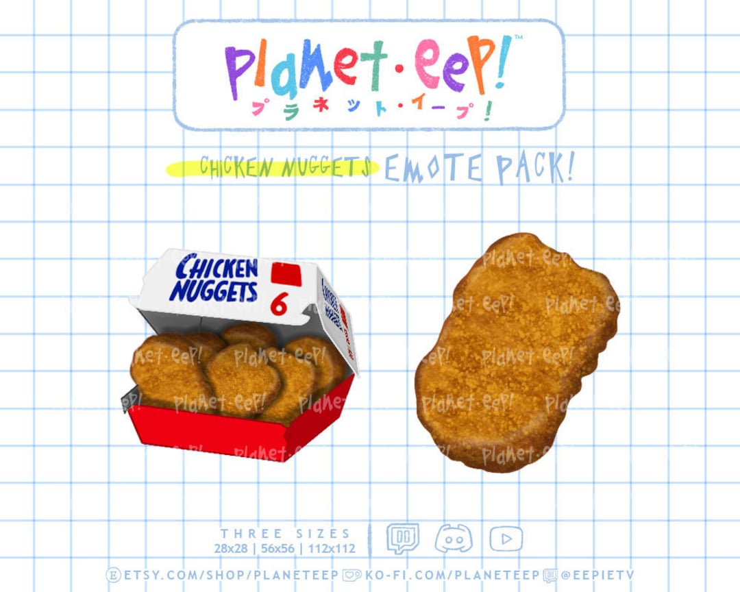 Chicken Nugget Emotes | Chicky Nuggies Emotes | Food Emotes | Twitch ...