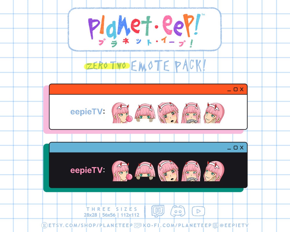 Zero Two Emotes | Darling Emotes | Anime Emote | Pink Hair Emotes ...