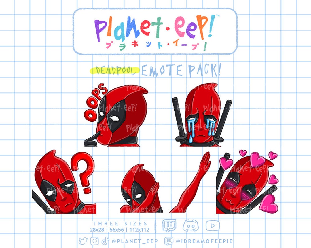 Superhero Emotes Wade Emotes Twitch Emotes Discord Emotes Youtube ...