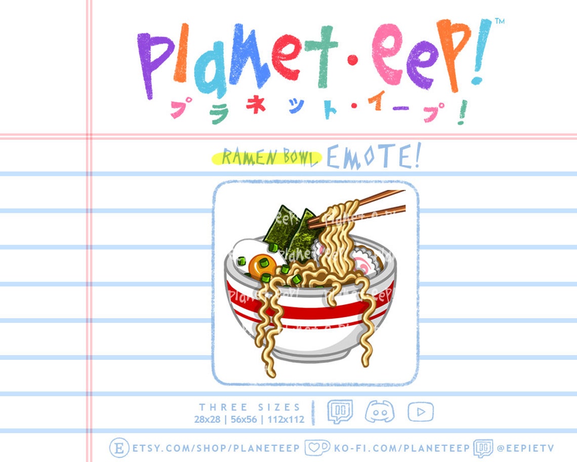 Ramen Emote Soup Emote Noodle Emote Food Emote Twitch Emote Discord ...