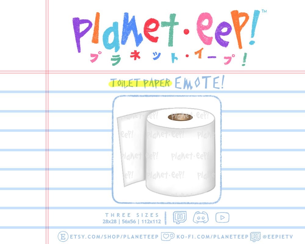 Toilet Paper Emote | Twitch Emote | Discord Emote | Youtube Emote - Etsy