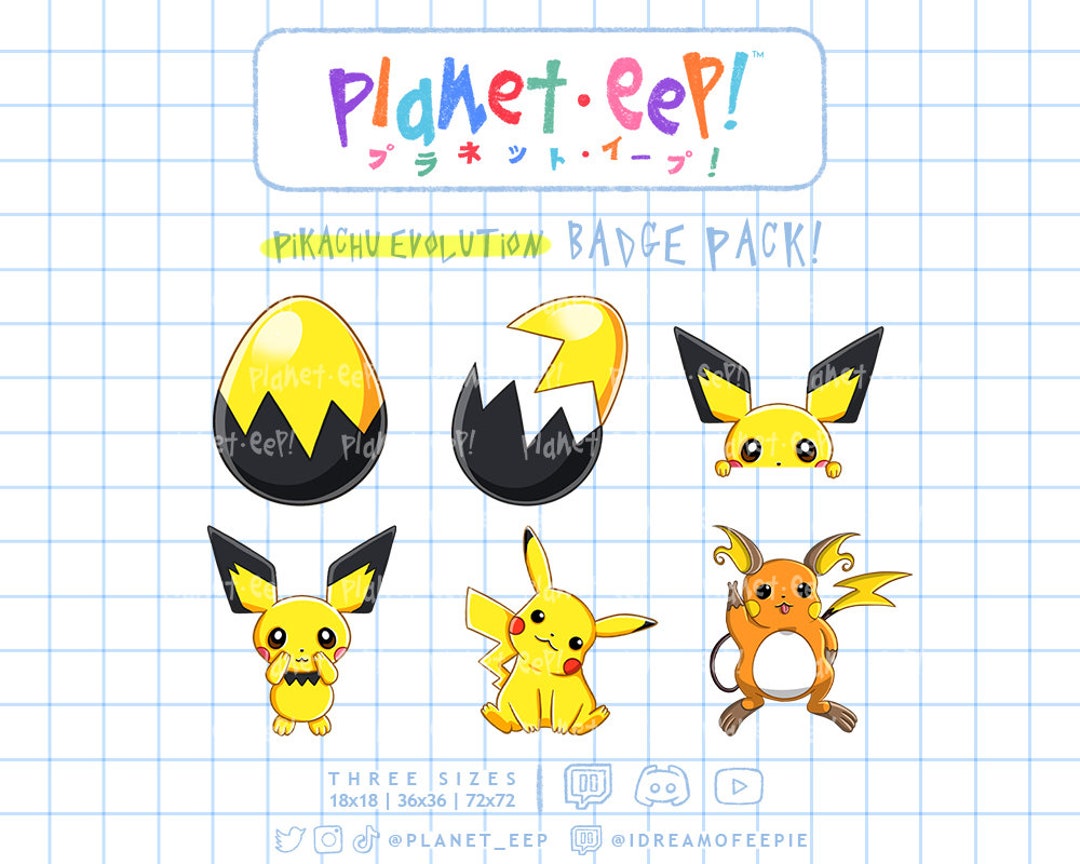 Poki Sub Badges | Pikachuevolution | Egg Sub Badges | Twitch Sub Badges ...