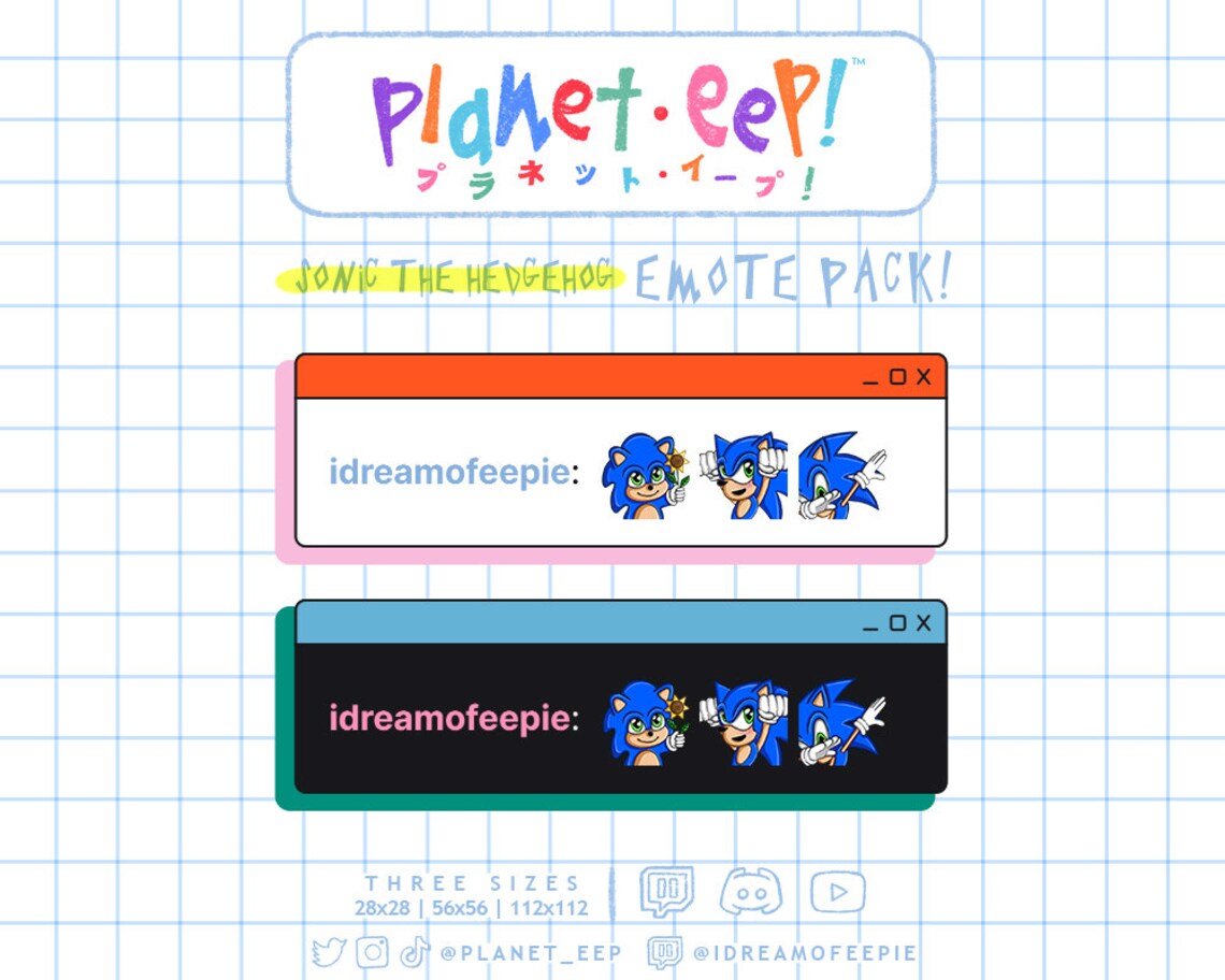 Sonic Emotes Tails Emote Hedgehog Emotes Dab Emote - Etsy
