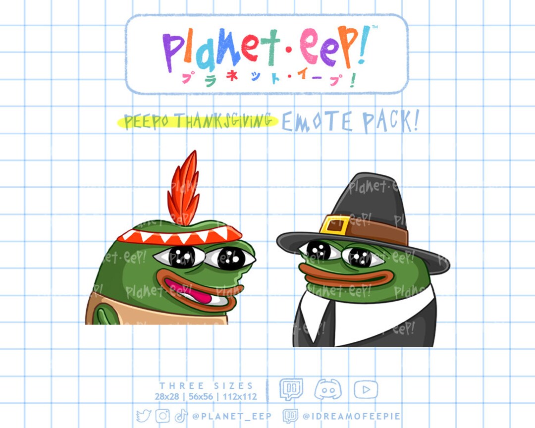Peepo Emotes | Pepe Emotes | Thanksgiving Emotes | Frog Emotes | Twitch ...