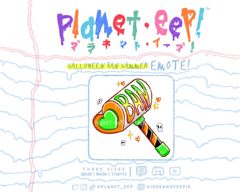 Halloween Ban Hammer Emote Ban Emote Halloween Emote - Etsy