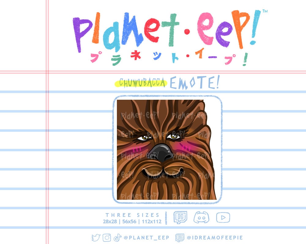Chewie Emote | Wookie Emote | Uwu Emote | Blush Emote | Twitch Emote ...