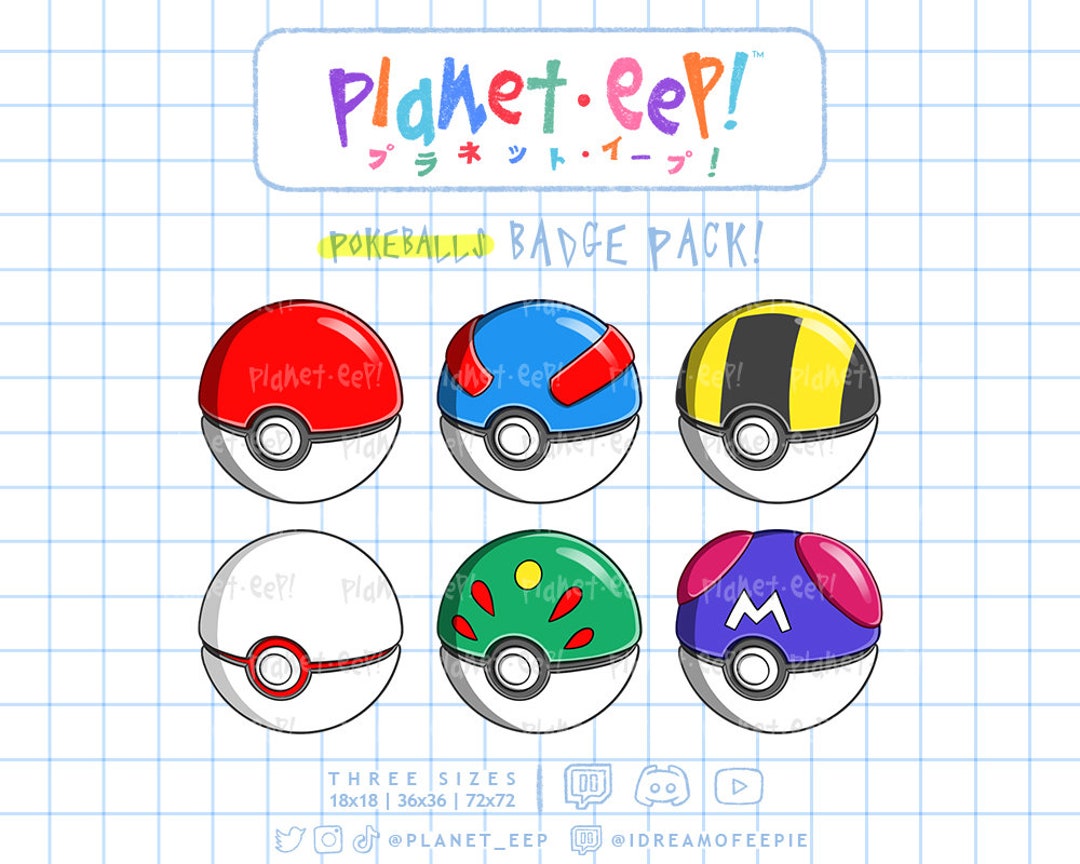 Poki Ball Sub Badges Ipokeballsi Twitch Sub Badges Twitch Bit Badges ...