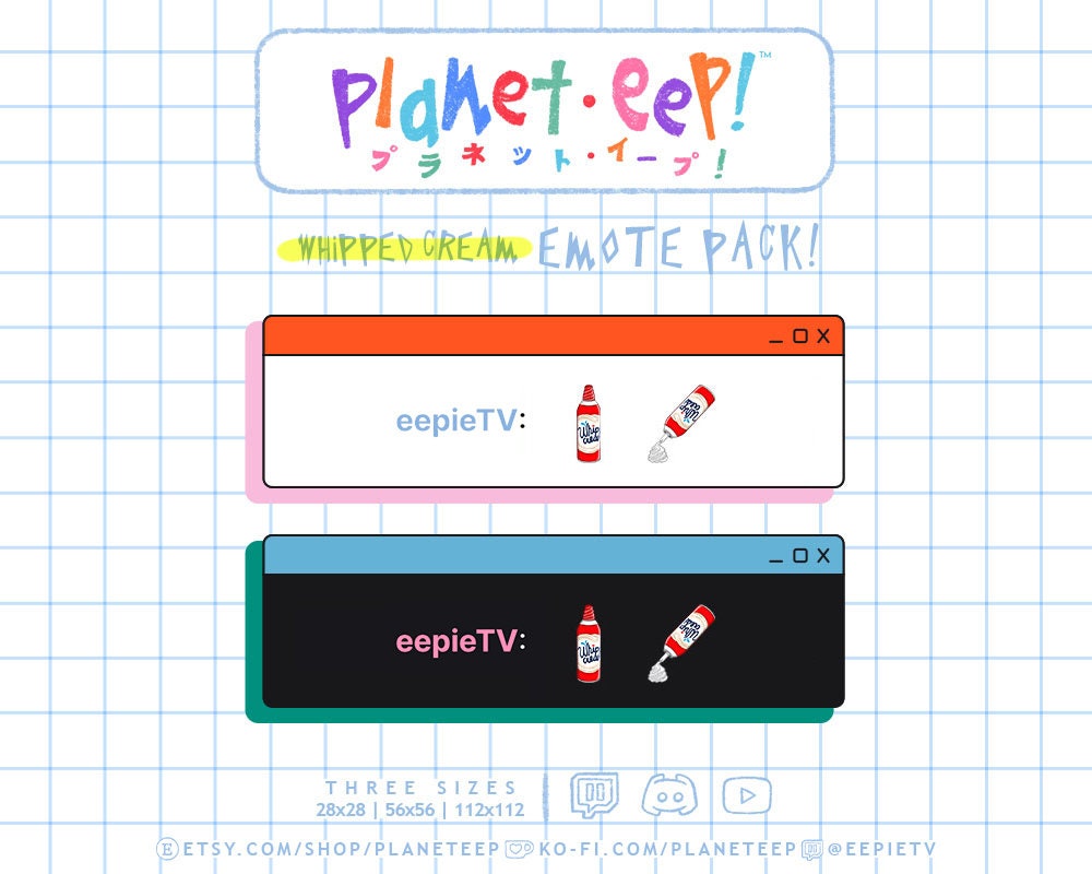 Whip Cream Emotes | Whipped Cream Emotes | Dessert Emotes | Food Emotes ...