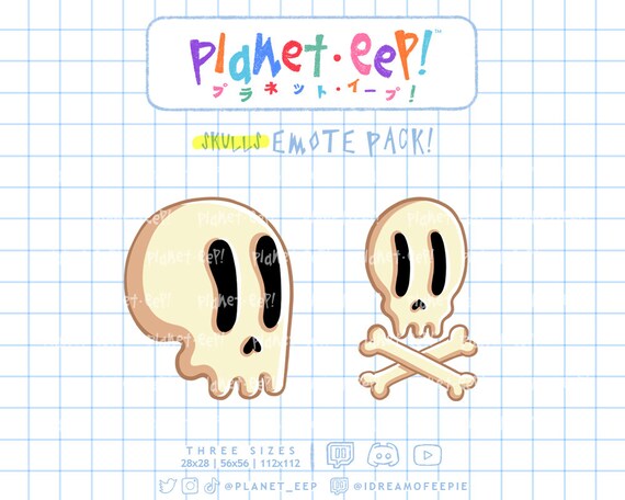 Skull Emotes Skeleton Emotes Halloween Emotes Twitch - Etsy