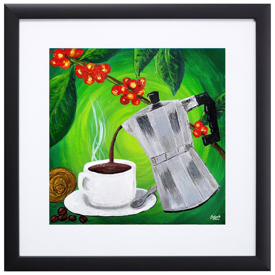 Kitchen Coffee Print Puerto Rico Espresso Machine Coffee Caribbean Home ...