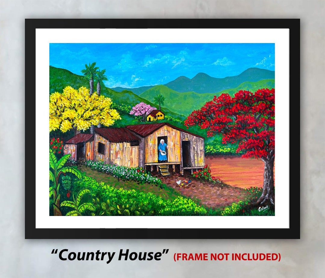 Puerto Rico Country House Print Caribbean Scenes Puerto Rico Island ...