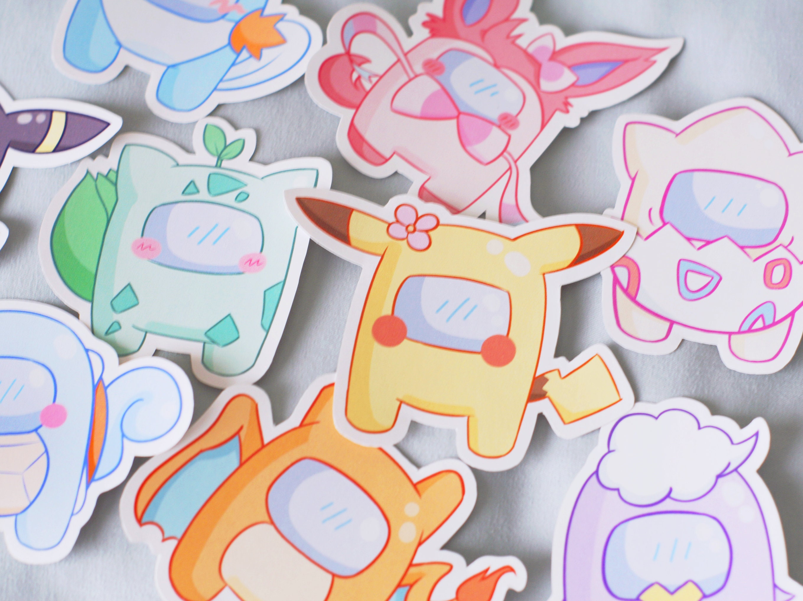 Pokemon Among Us Stickers - Etsy