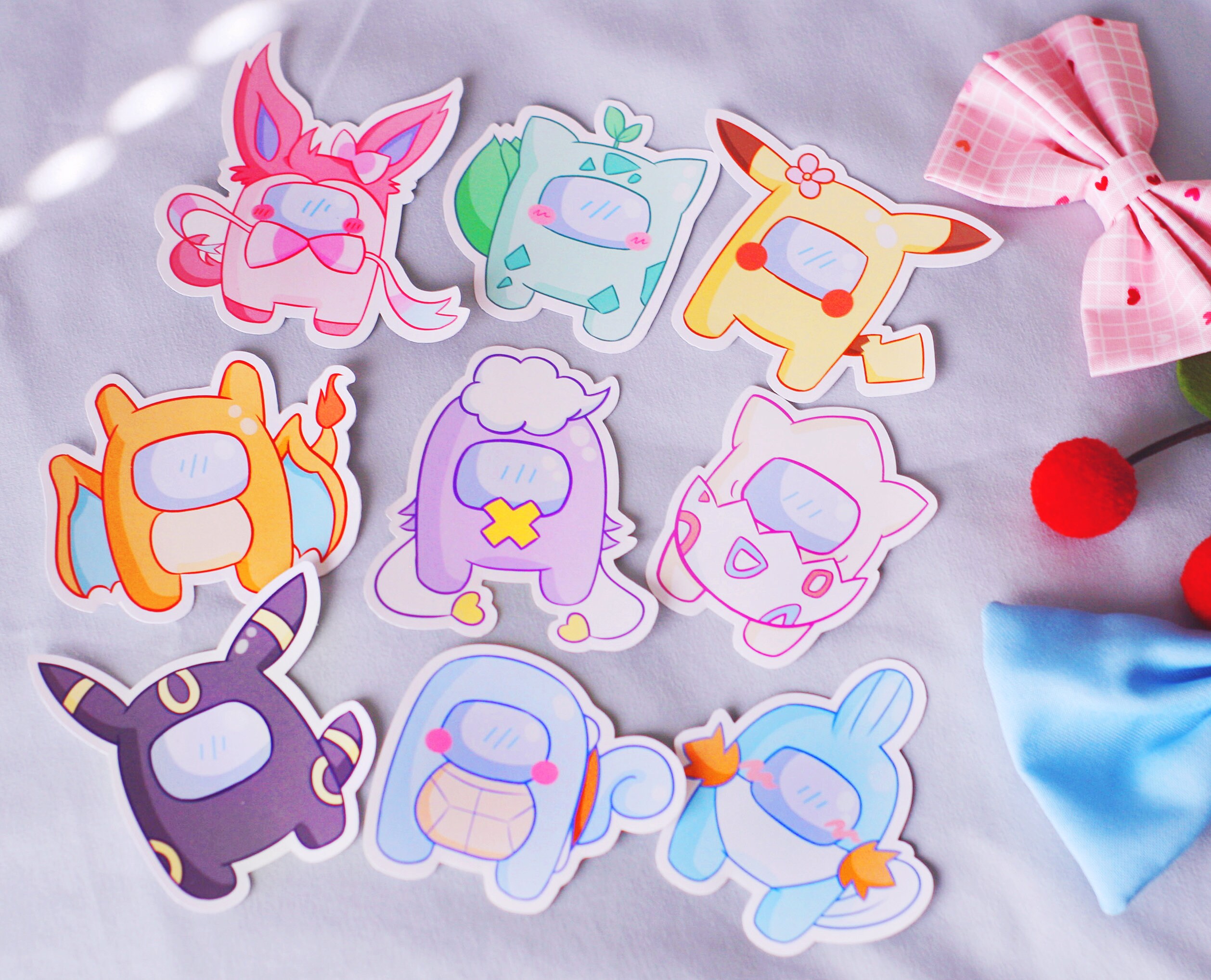 Pokemon Among Us Stickers - Etsy