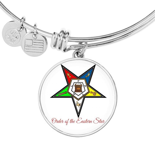 Order of Eastern Star OES Pearl Charm Bracelet - Etsy