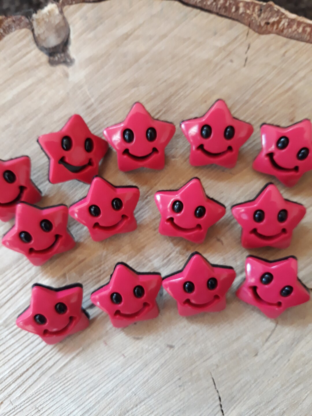 Star Buttons, Small Shank Star Shape Buttons,, 15 Mm,pink Star Buttons ...