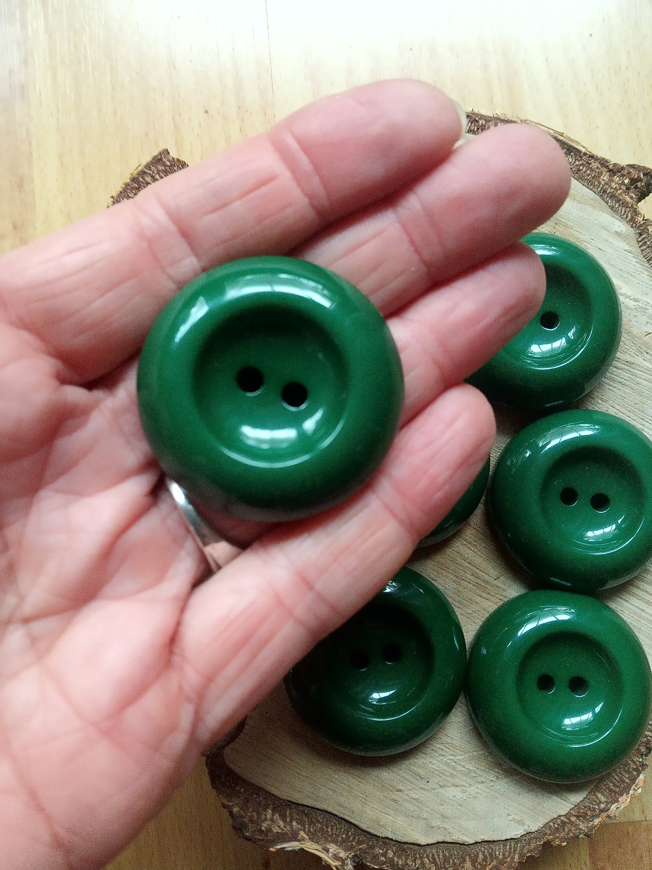 Large Green Button40mm Green Button2 Holes Green Button8 - Etsy Ireland