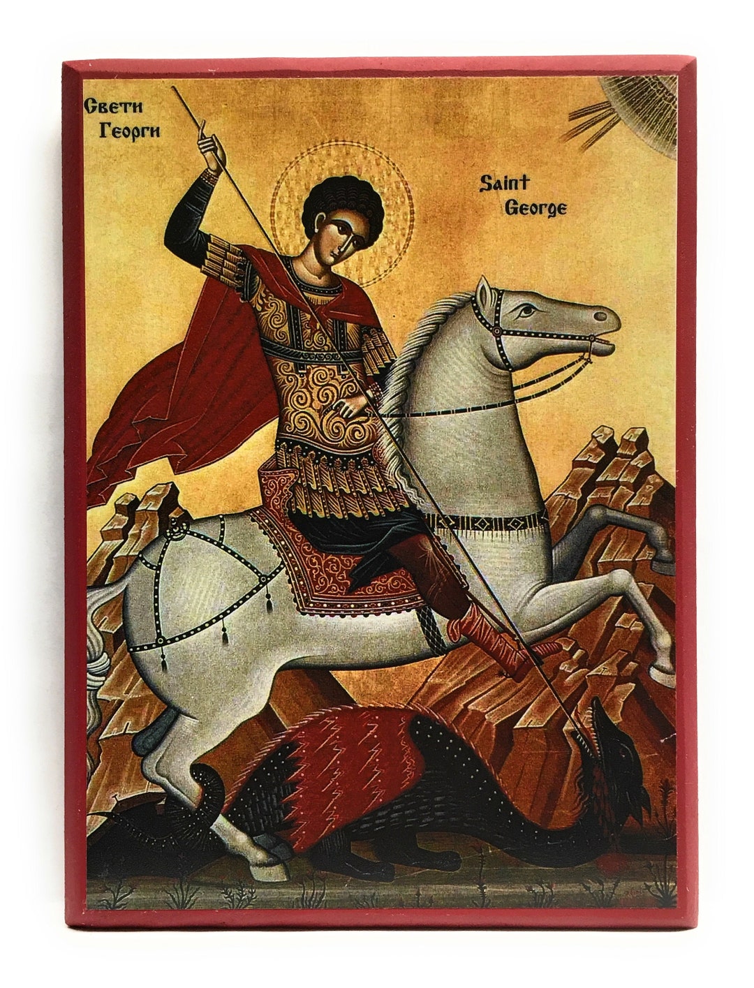 Orthodox Icon of Saint George the Great Martyr on Poplar Wood - Etsy