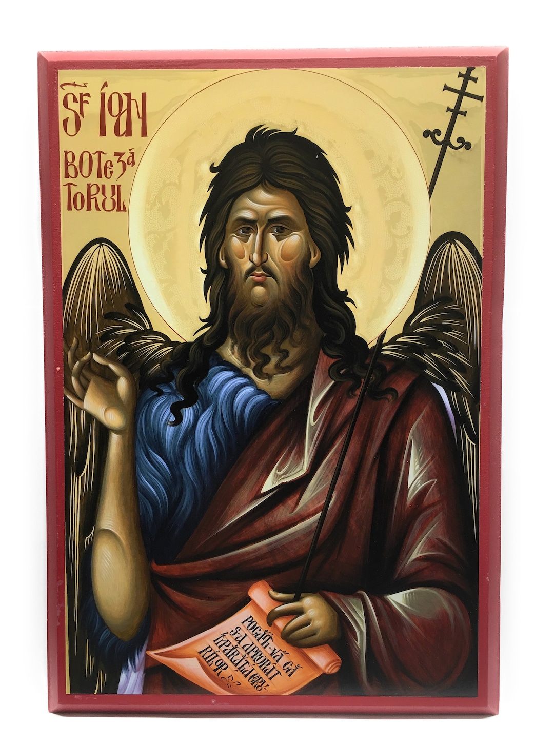 Orthodox Icon of St John the Baptist and Forerunner of Jesus Christ on ...