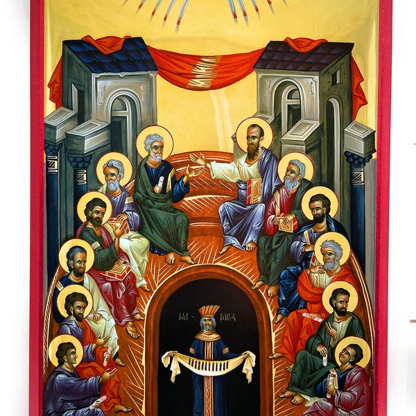 Descent of the Holy Spirit Icon - Etsy