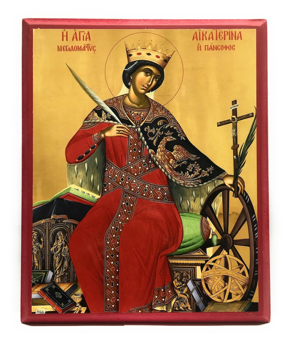 Orthodox Icon of St Catherine the Great-martyr on Poplar Wood - Etsy