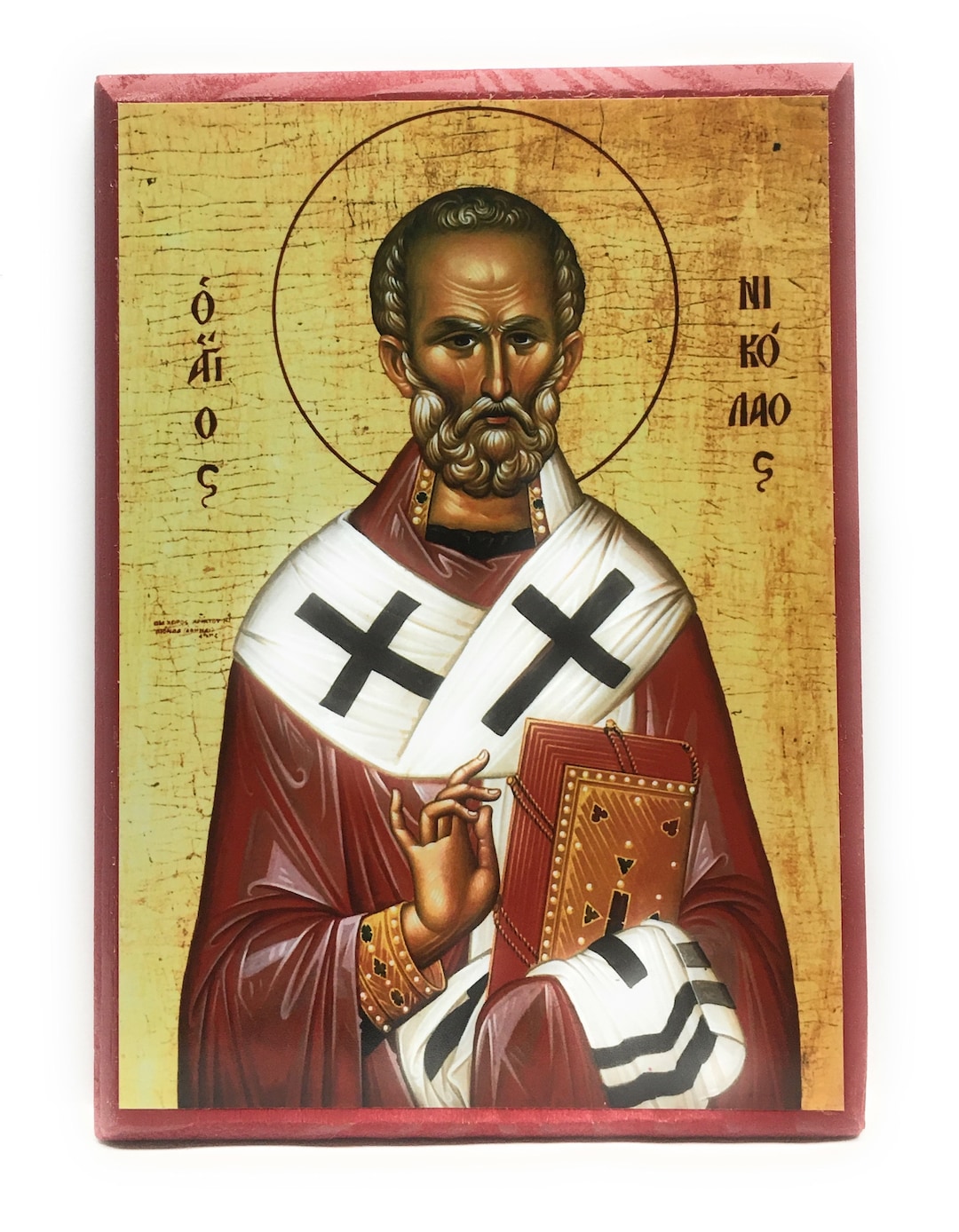 Orthodox Icon of St Nicholas of Myra on Poplar Wood - Etsy