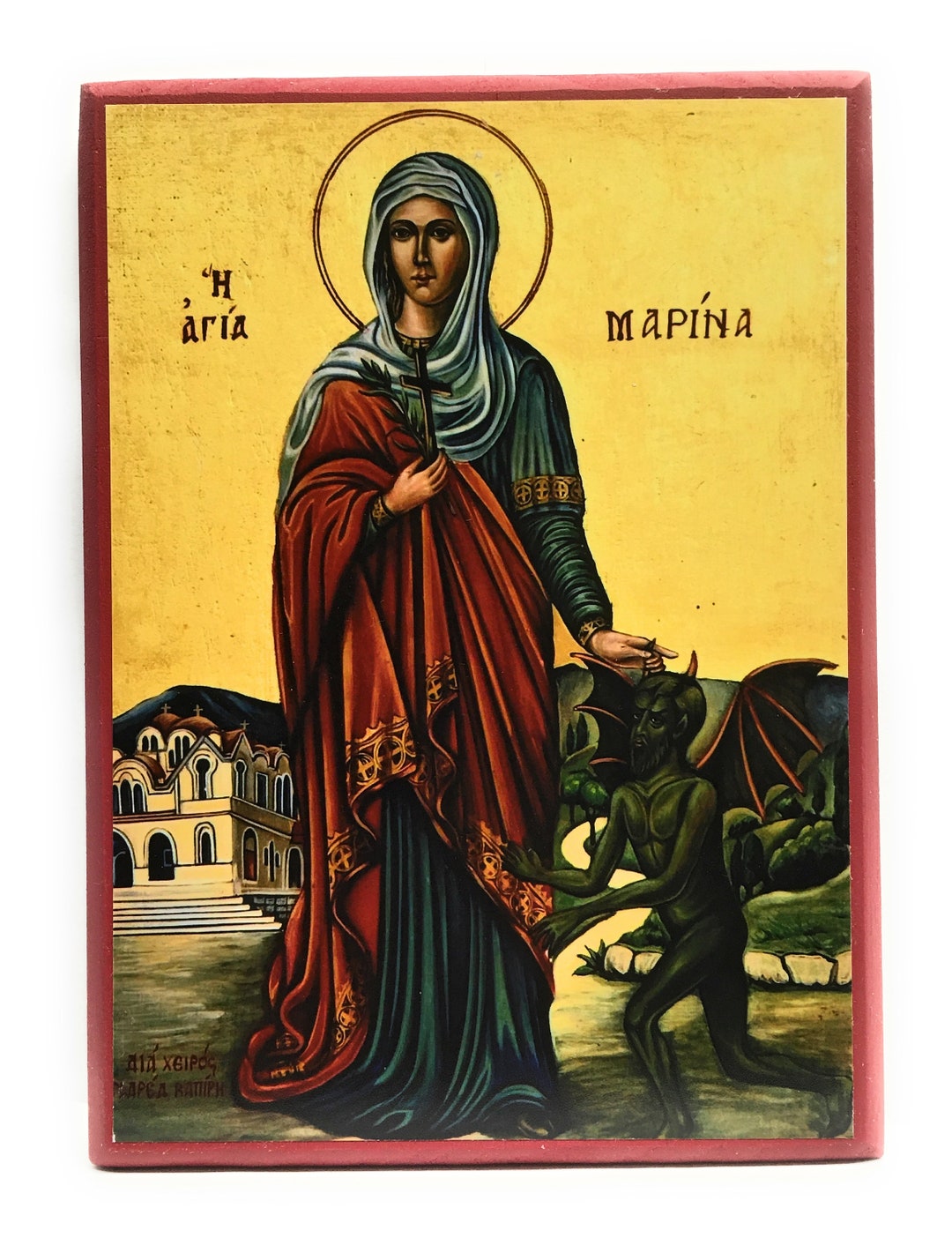 Orthodox Icon of St Marina the Great Martyr on Poplar Wood - Etsy