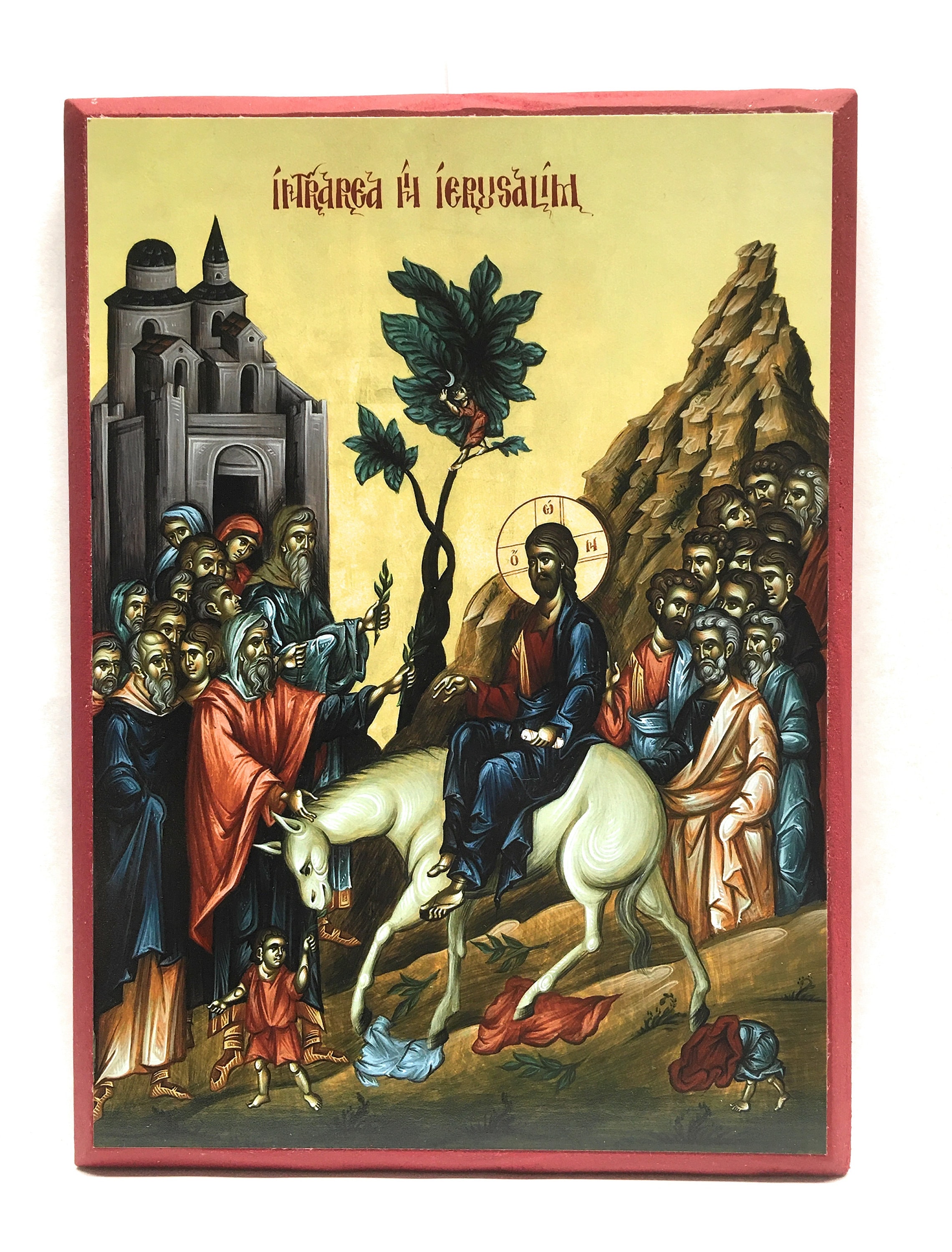 Orthodox Icon of the Entry of Jesus Christ Into Jerusalem - Palm Sunday ...