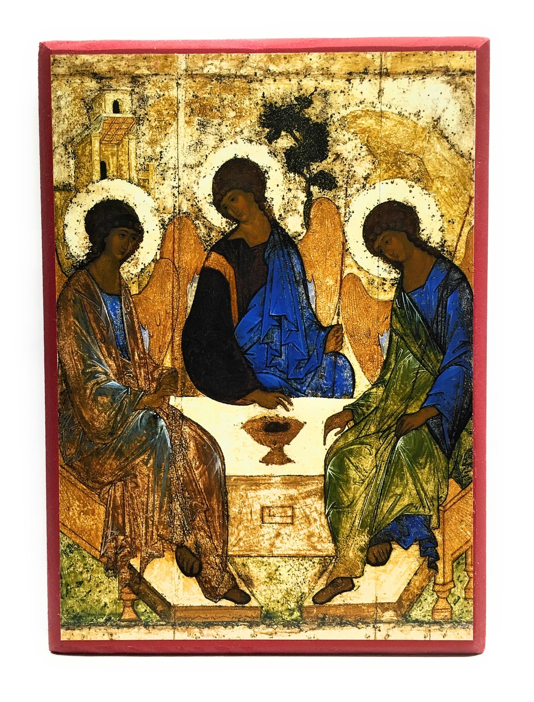 Orthodox Icon of the Holy Trinity - the Hospitality of Abraham - Andrei ...