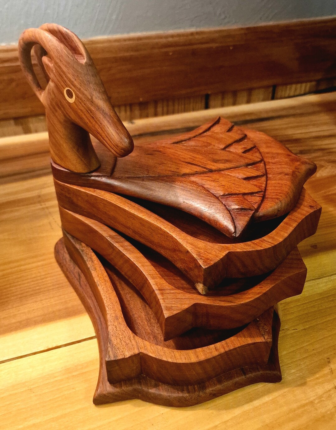 Wooden Rotating 3-tier Snack Bowl Stacked Foldable Nut Bowl/appetizer ...